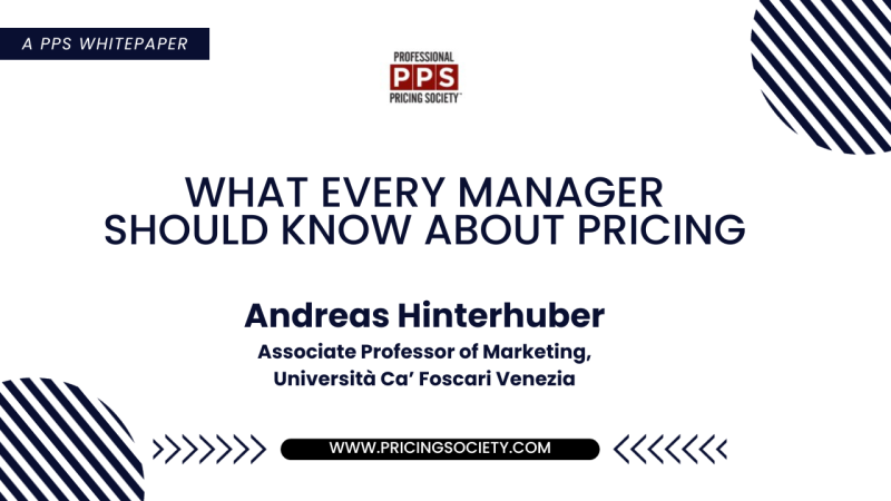 What Every Manager Should Know About Pricing | Professional Pricing Society